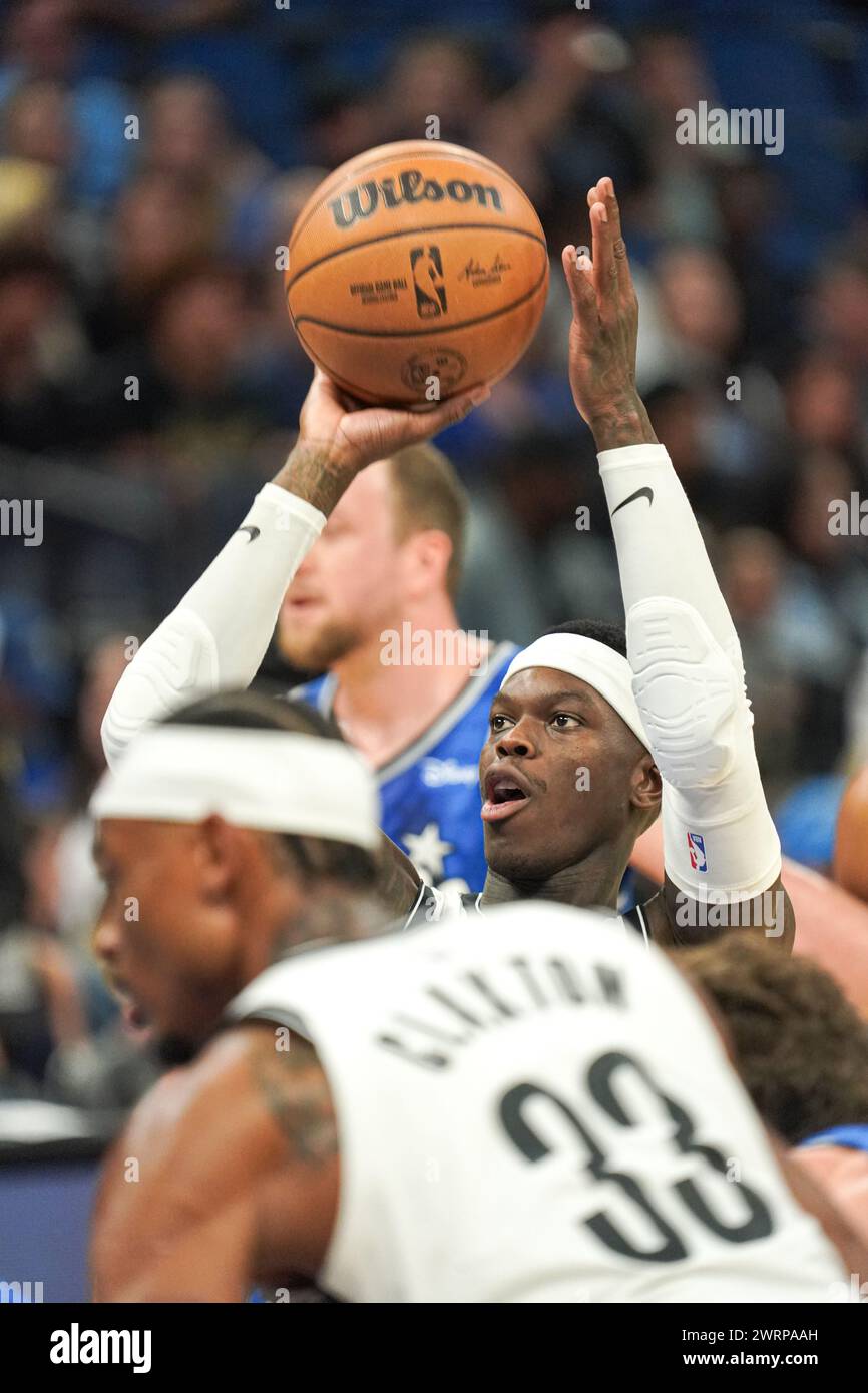 Orlando, Florida, USA, March 13, 2024, Brookyn Nets guard Dennis ...