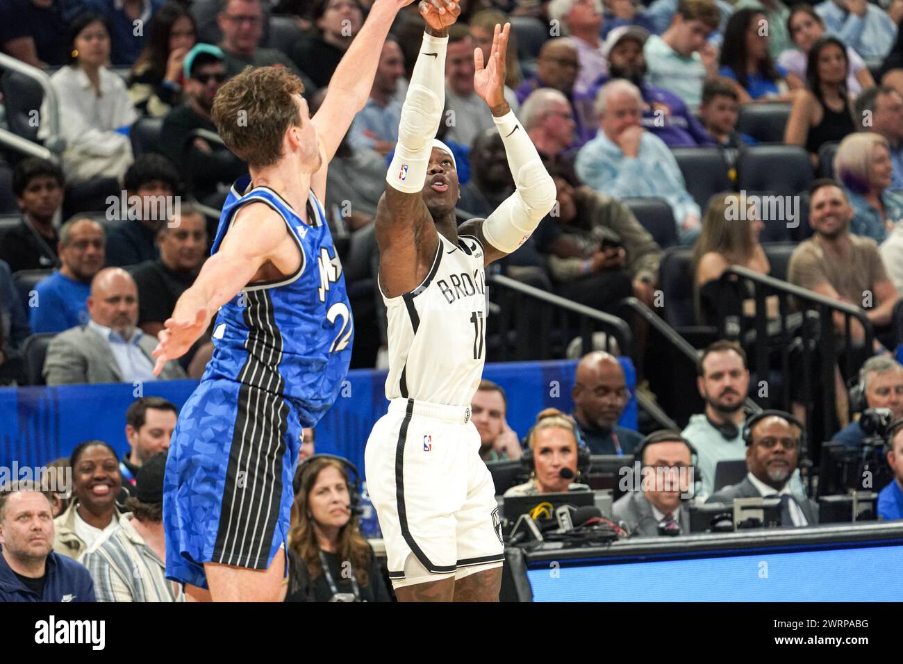 Orlando, Florida, USA, March 13, 2024, Brookyn Nets guard Dennis ...