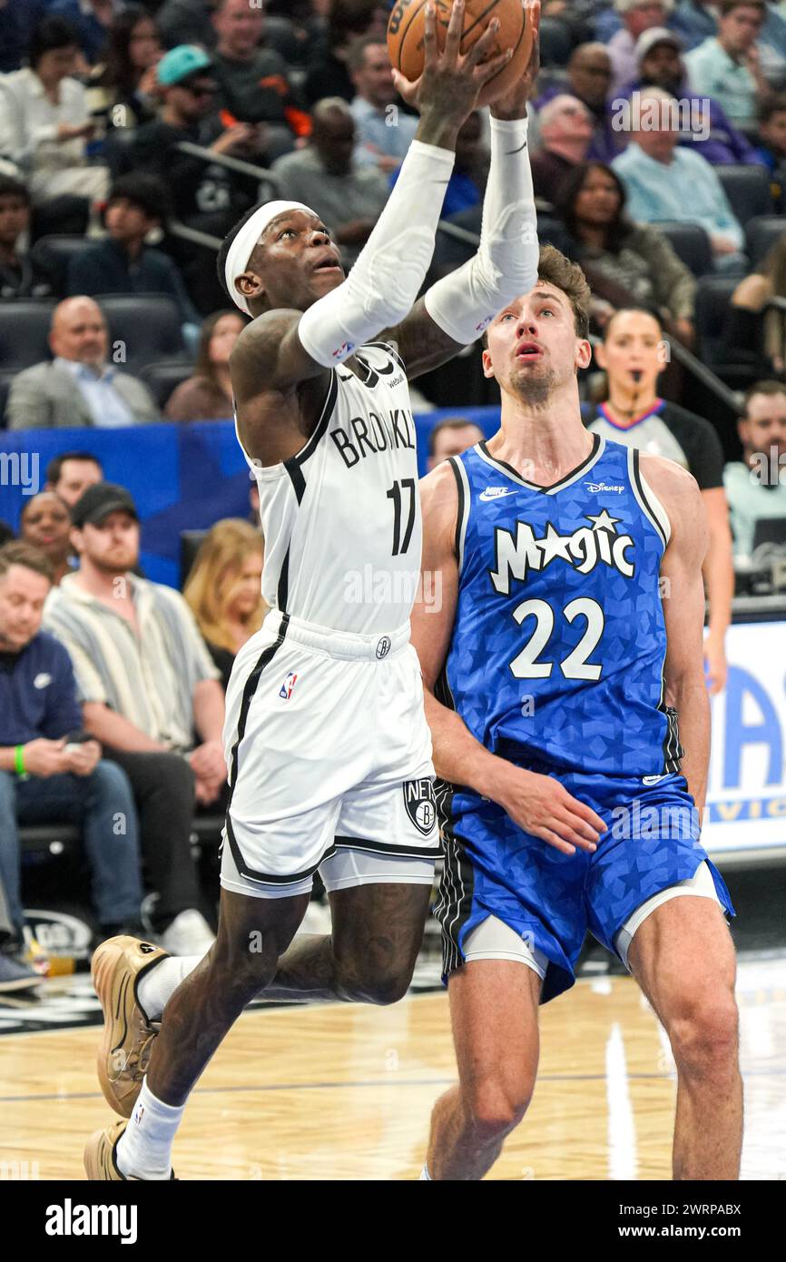 Orlando, Florida, USA, March 13, 2024, Brookyn Nets guard Dennis ...