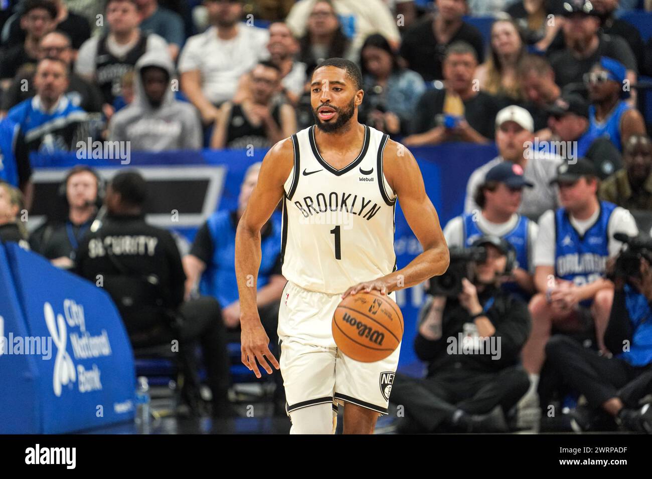 Orlando, Florida, USA, March 13, 2024, Brookyn Nets forward Mikal ...