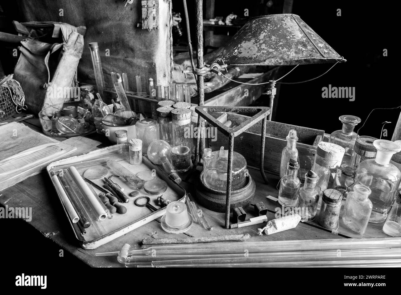 Antarctica, Ross Sea, Ross Island, Cape Evans. Scott's Hut, used during ...