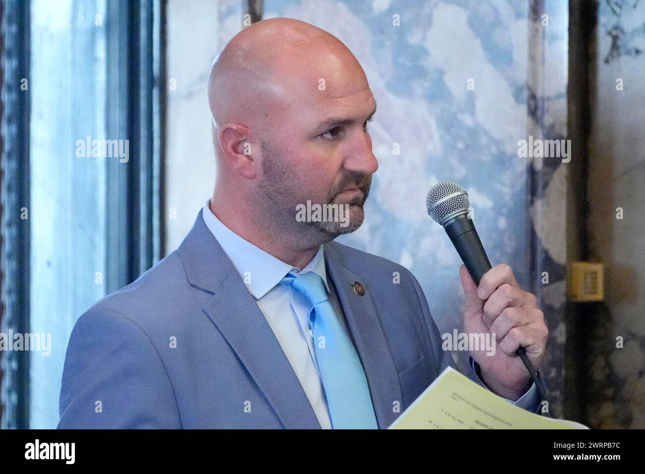 Mississippi state Sen. Philman Ladner, R-Pass Christian asks a question ...