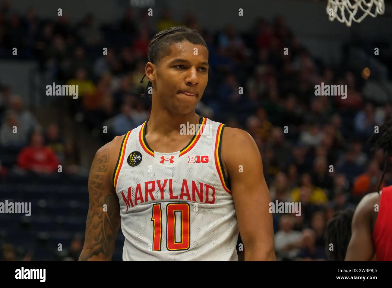 Minneapolis, Minnesota, USA. 13th Mar, 2024. Maryland Terrapins forward ...