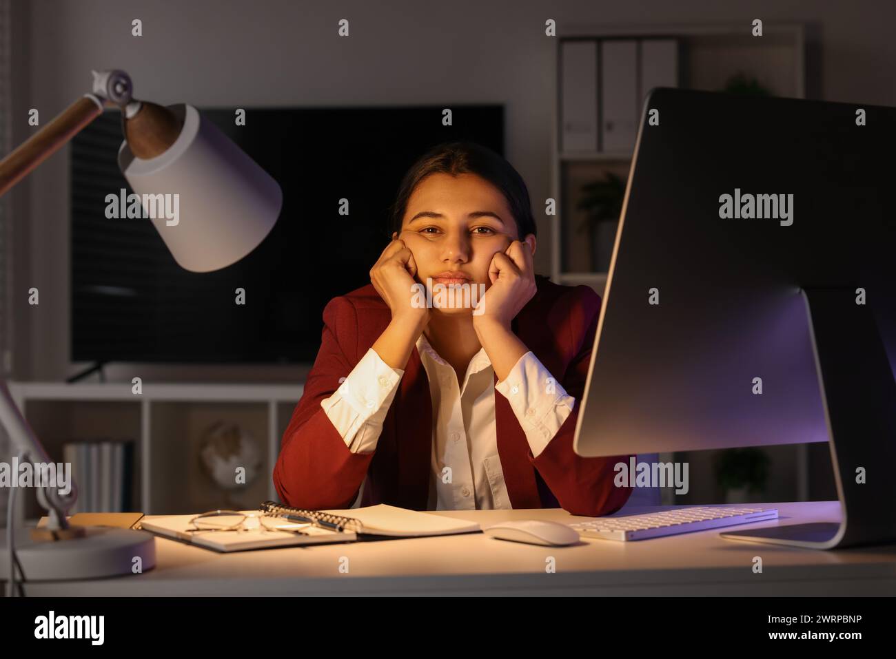 Overworked indian female office employee hi-res stock photography and ...