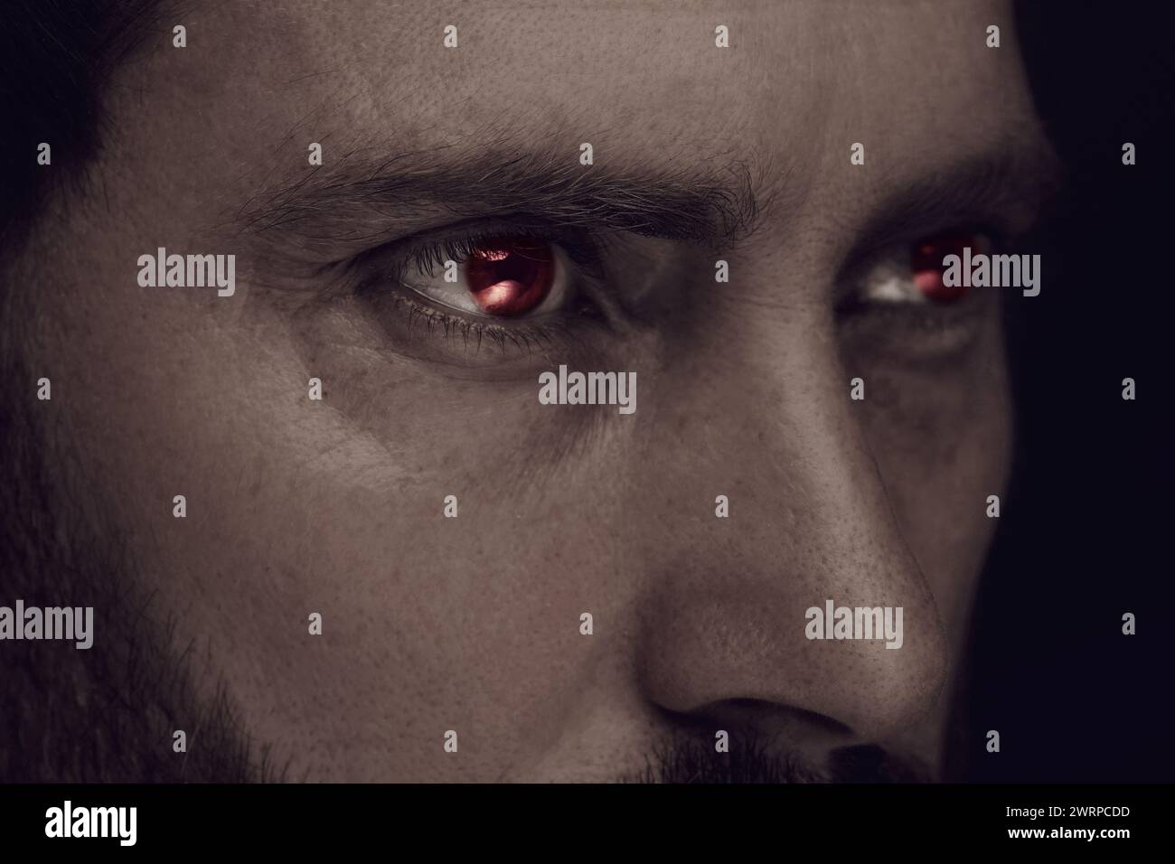 Black monster red eyes hi-res stock photography and images - Alamy