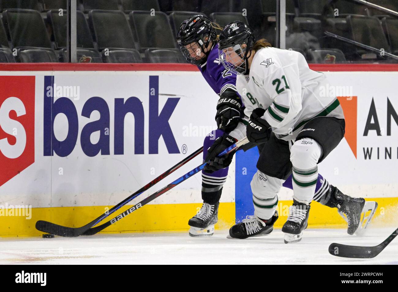 ST. PAUL, MN - MARCH 13: Minnesota defender Lee Stecklein (2) and ...