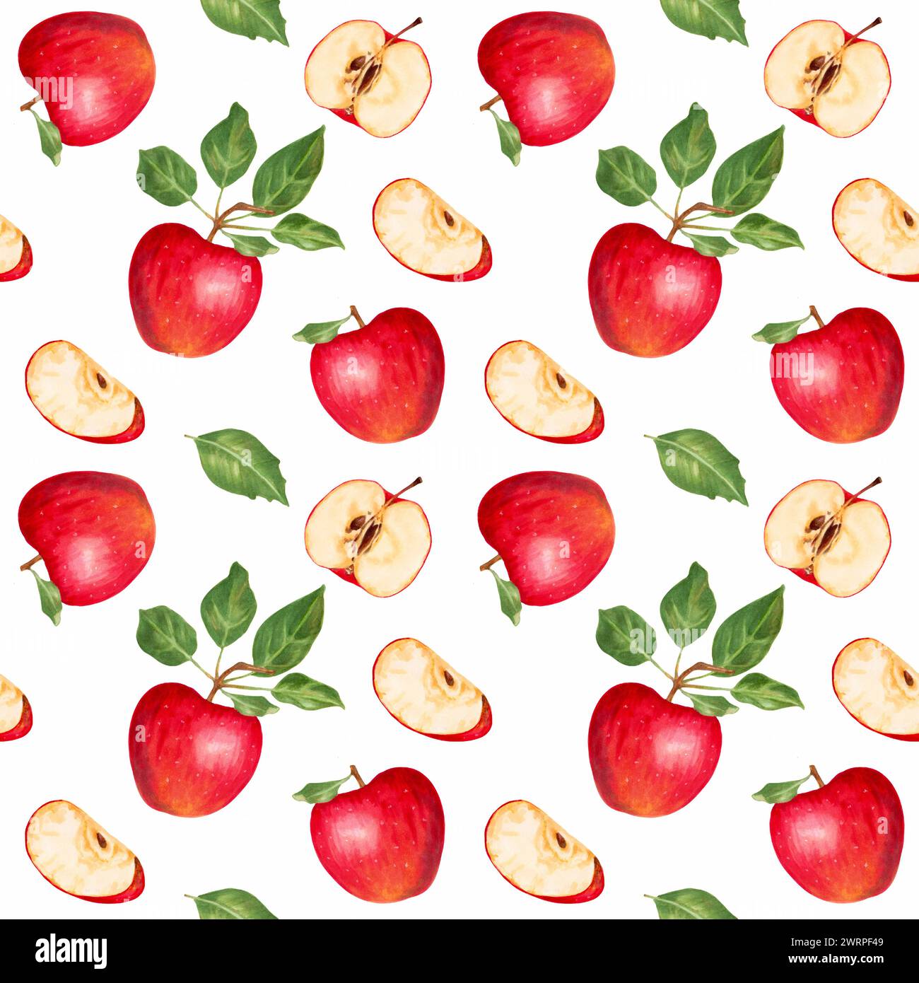 Red apple pattern Stock Photo - Alamy