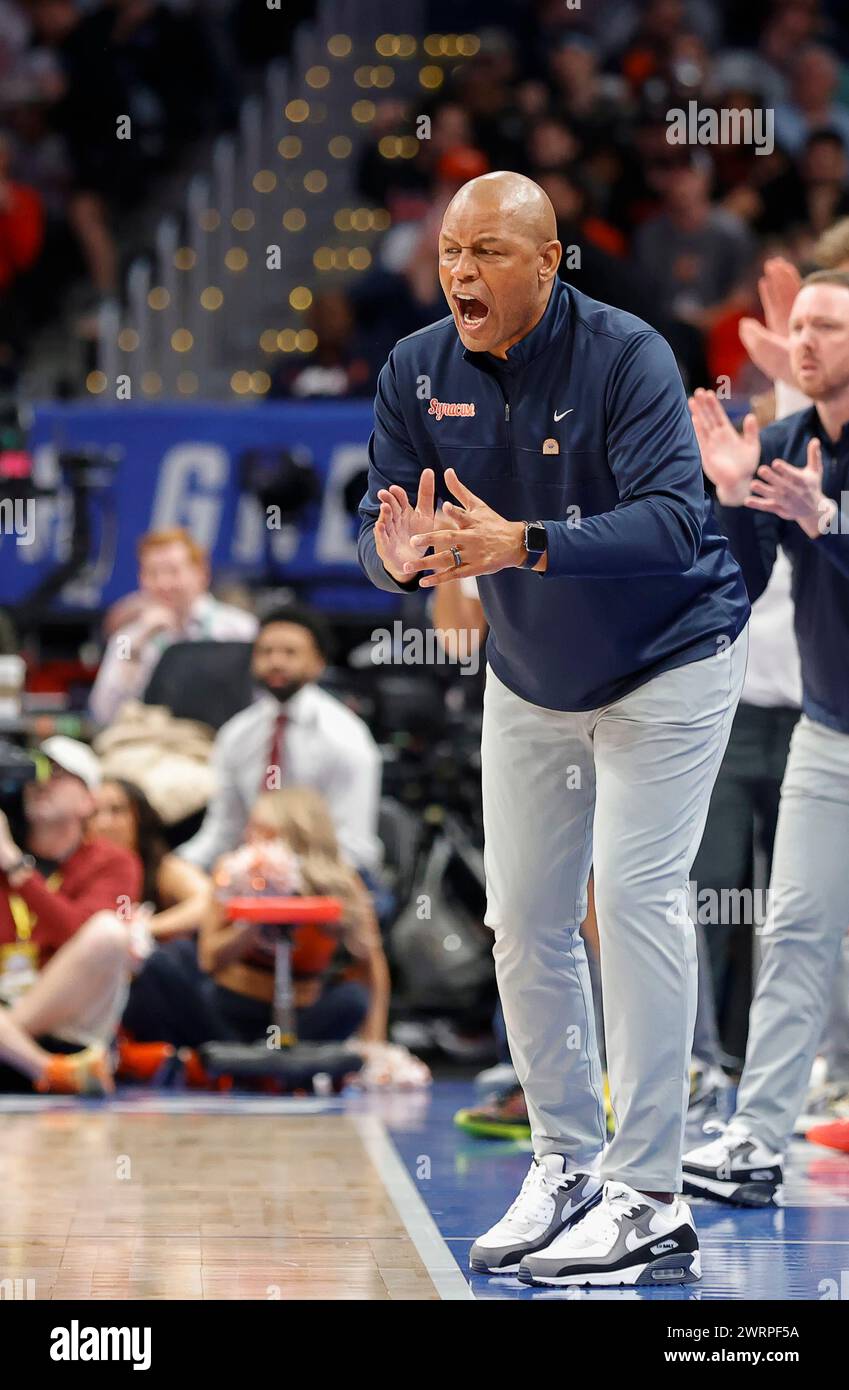 March 13, 2024: Syracuse Orange Head Coach Adrian Autry during an ACC ...