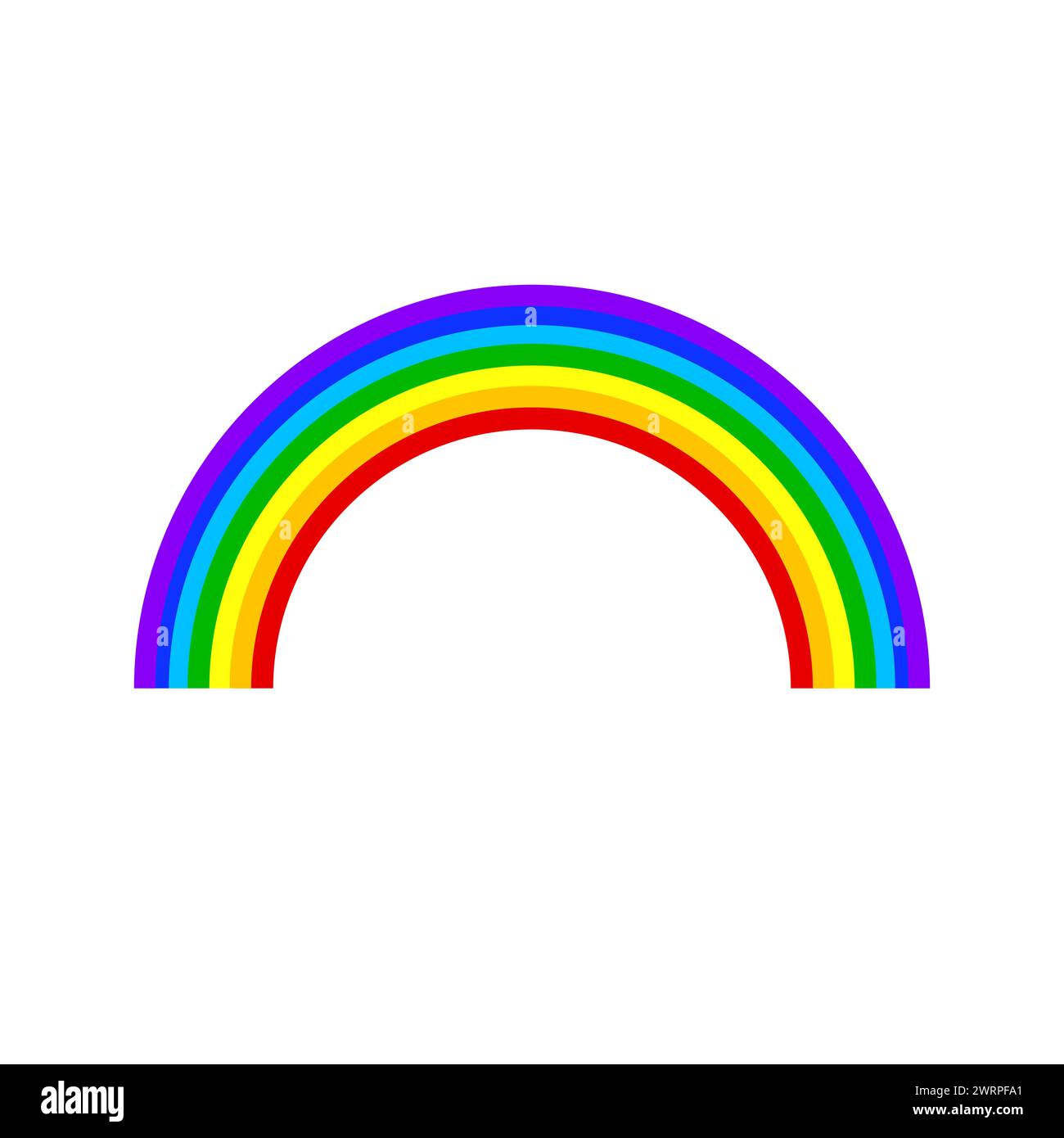 Simple Rainbow Arch on White Background. Vector illustration. EPS 10 ...