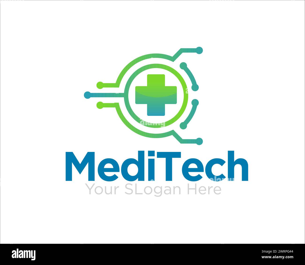 medical tech logo designs simple for health service media Stock Vector ...