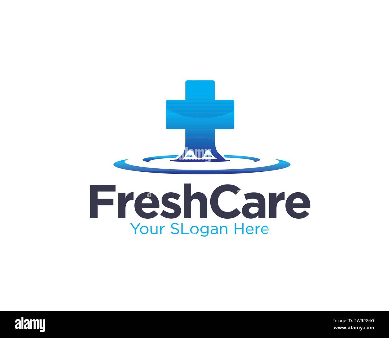 fresh care health logo designs with droop water with cross and health ...