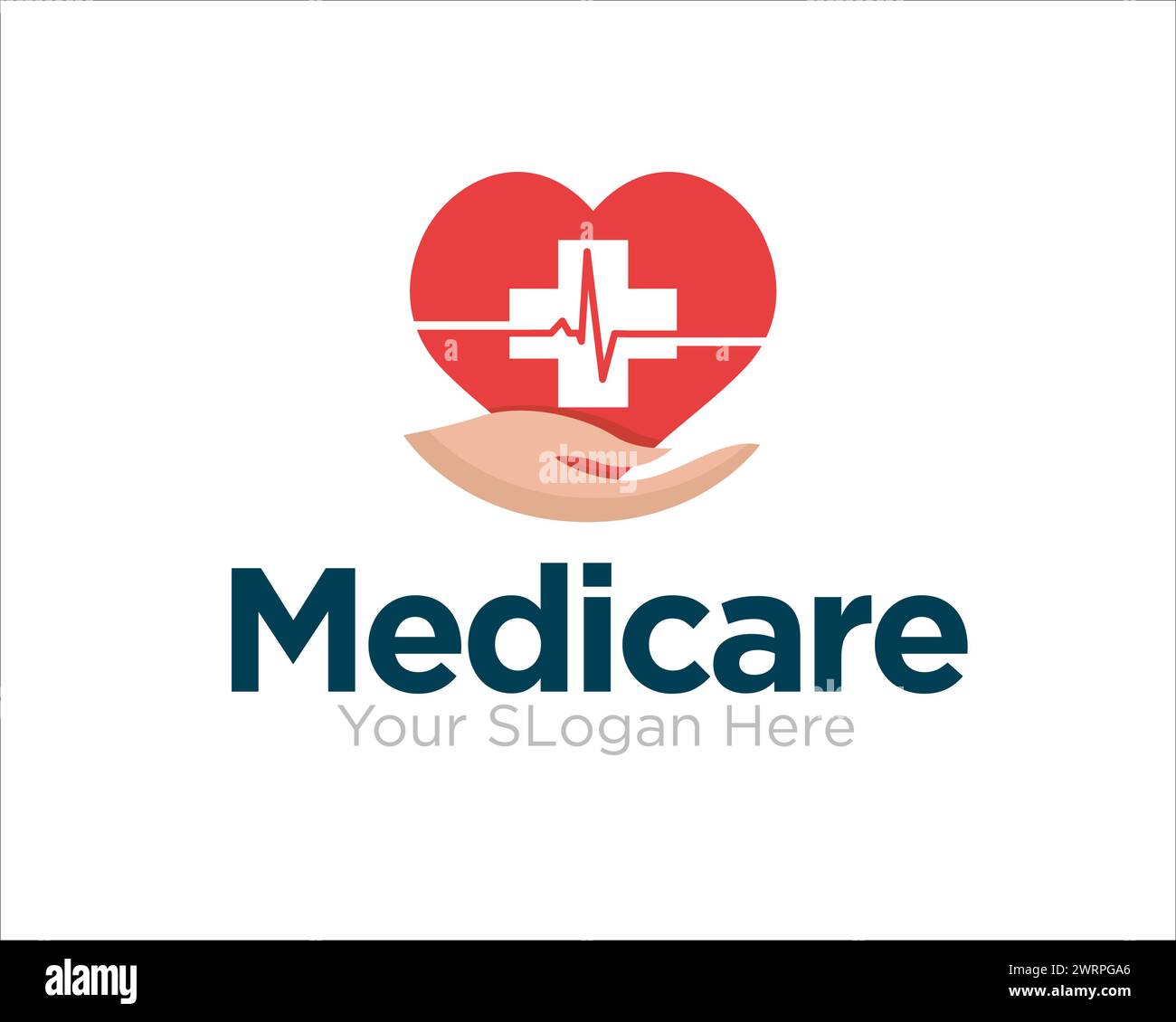 love medicare logo designs for medical service and clinic Stock Vector ...