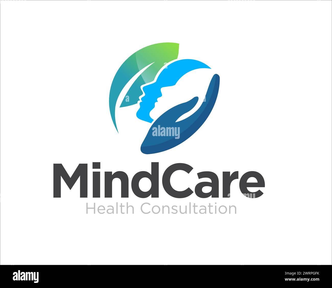 hand mind care logo for medical nature service Stock Vector Image & Art ...
