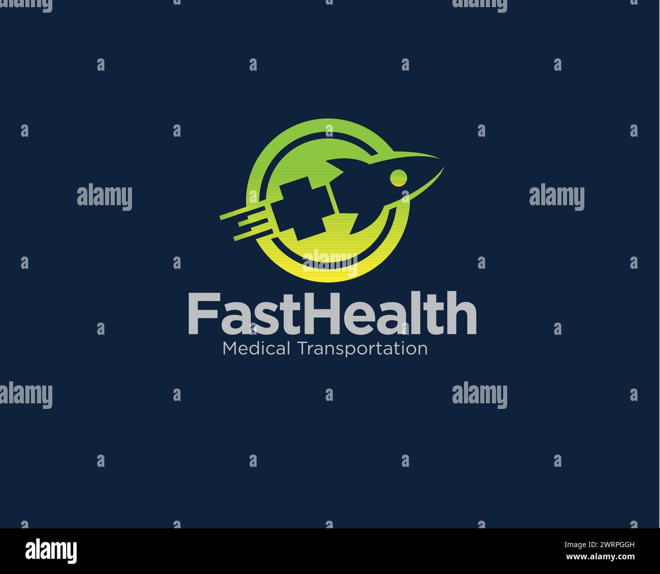 rocket fast health care logo designs for medical service Stock Vector ...