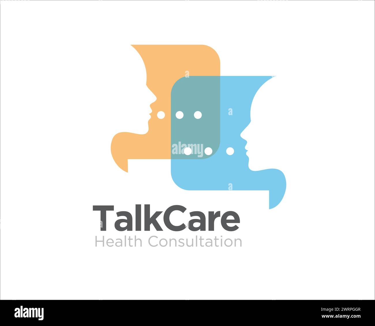 talk care logo designs simple modern for medical and mental health ...
