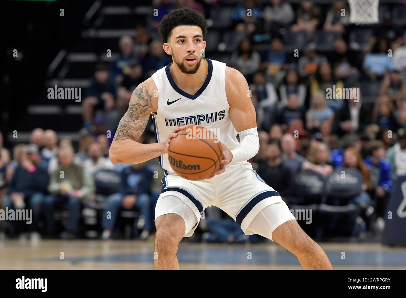 Memphis Grizzlies guard Scotty Pippen Jr. (1) handles the ball in the ...