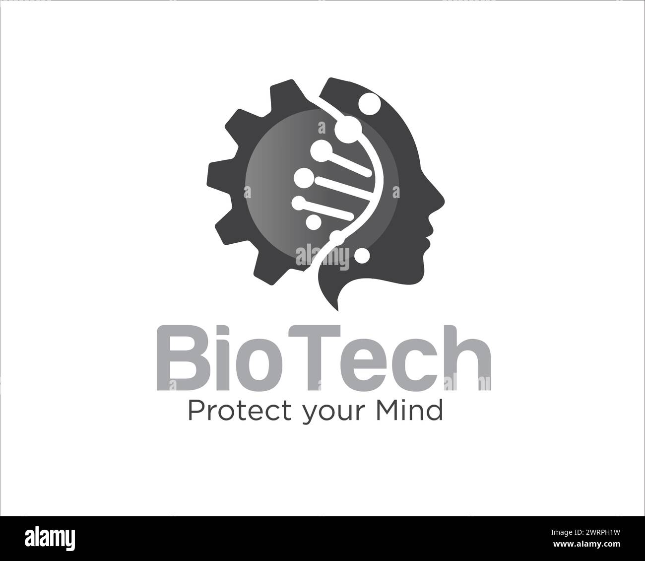 dna bio tech logo to protect your mind design for medical service Stock ...