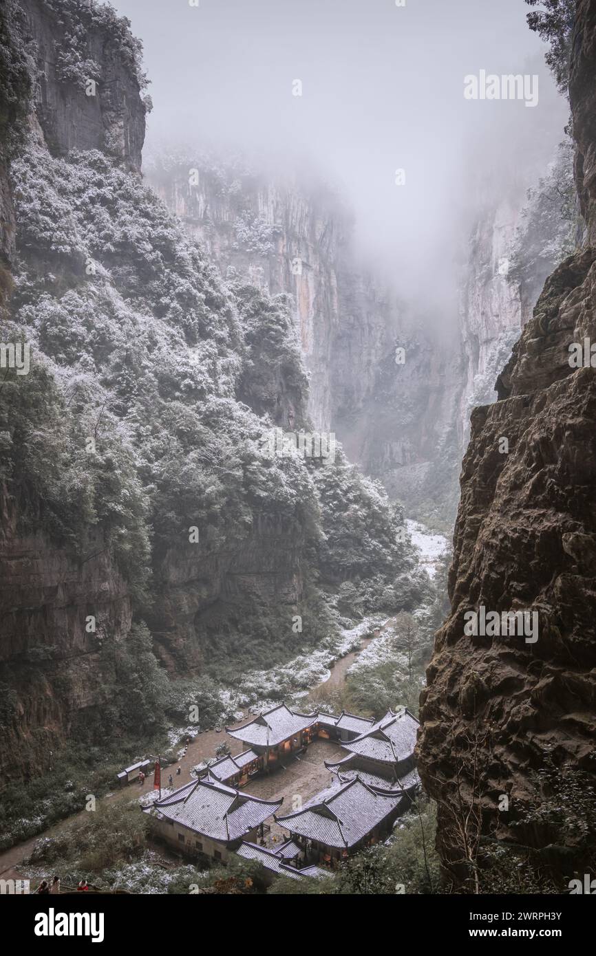 The Three Natural Bridges in Xiannushan Town, Wulong District ...