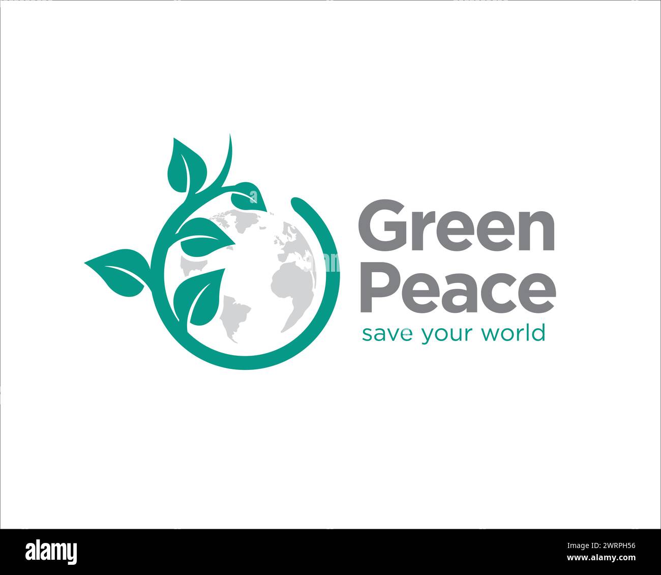 world green peace logo designs for nature world community logo Stock ...