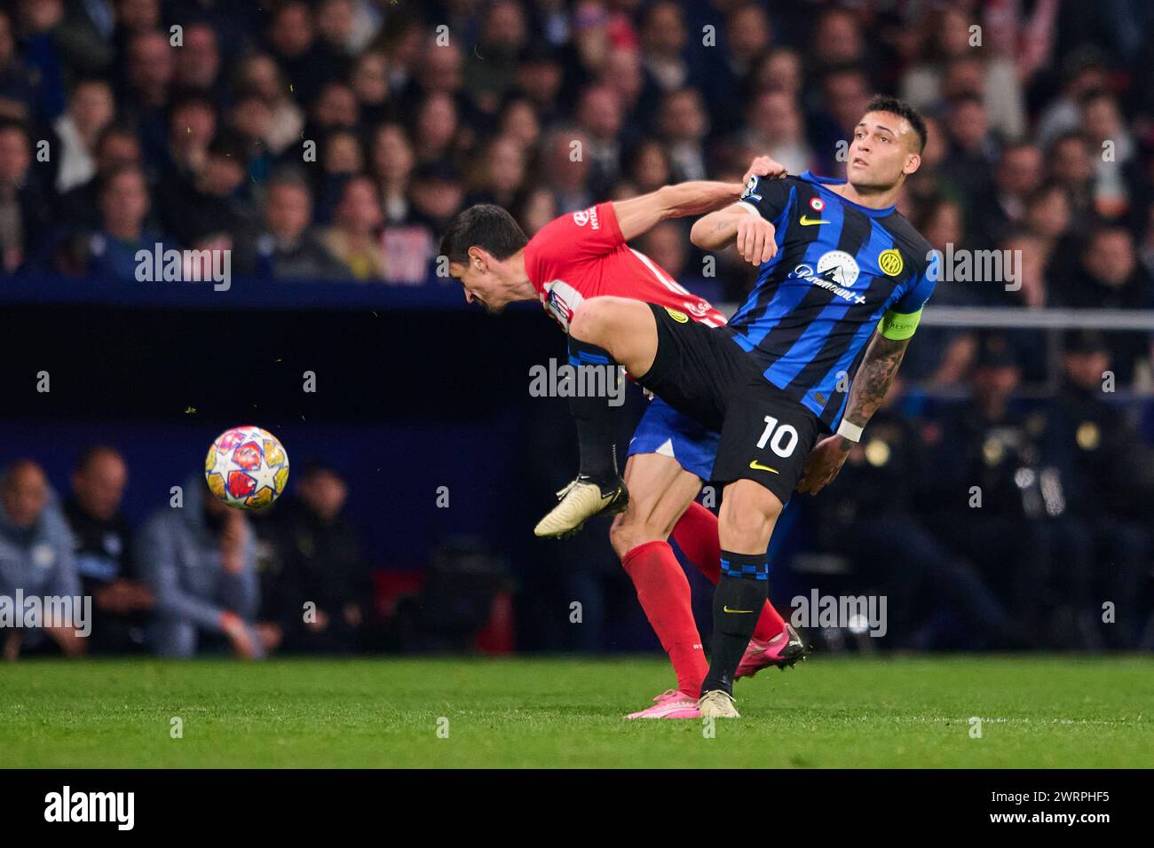 MADRID, SPAIN - MARCH 13: Angel Correa Right Winger of Atletico de ...