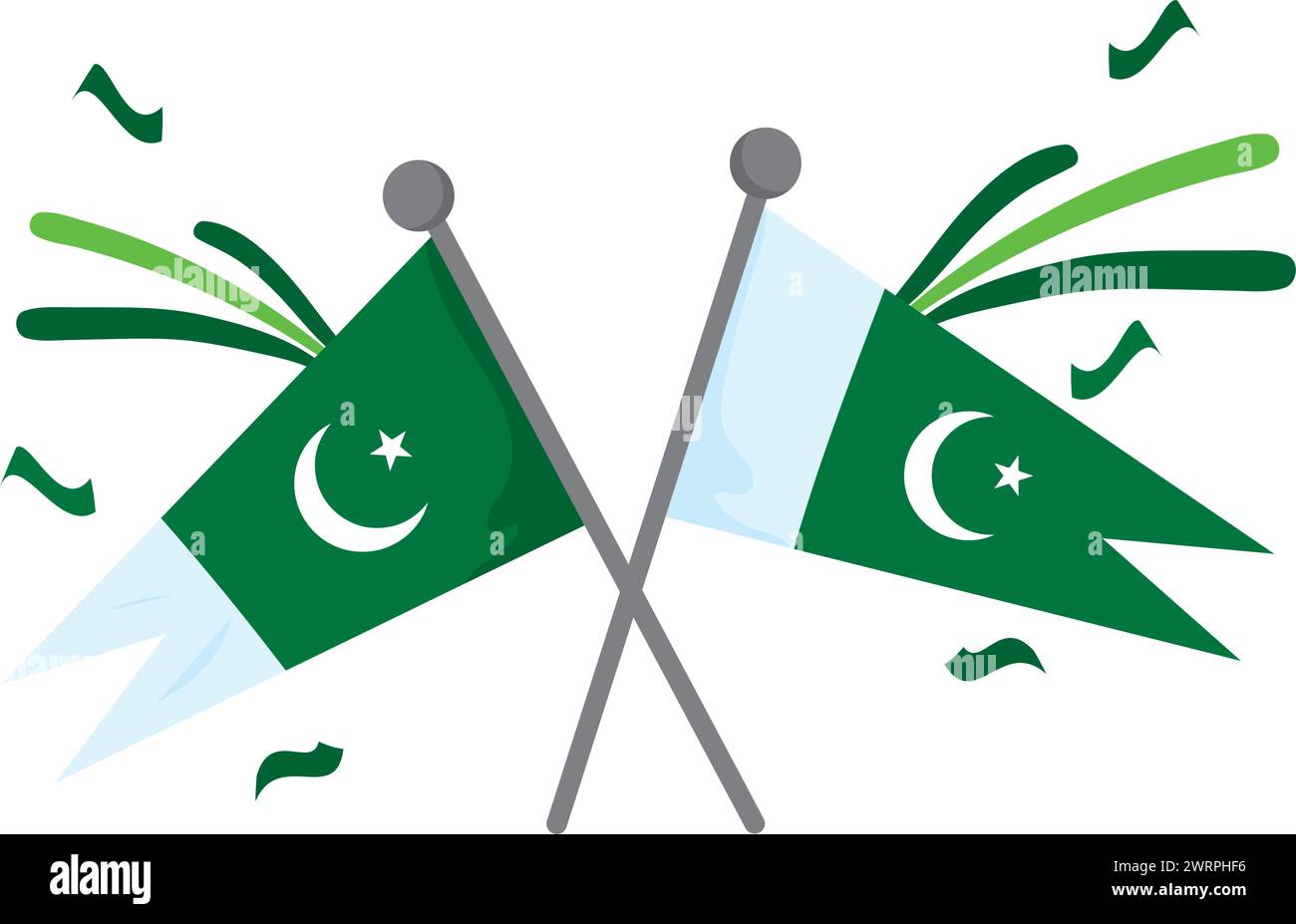 Pakistani flags Stock Vector Images - Alamy