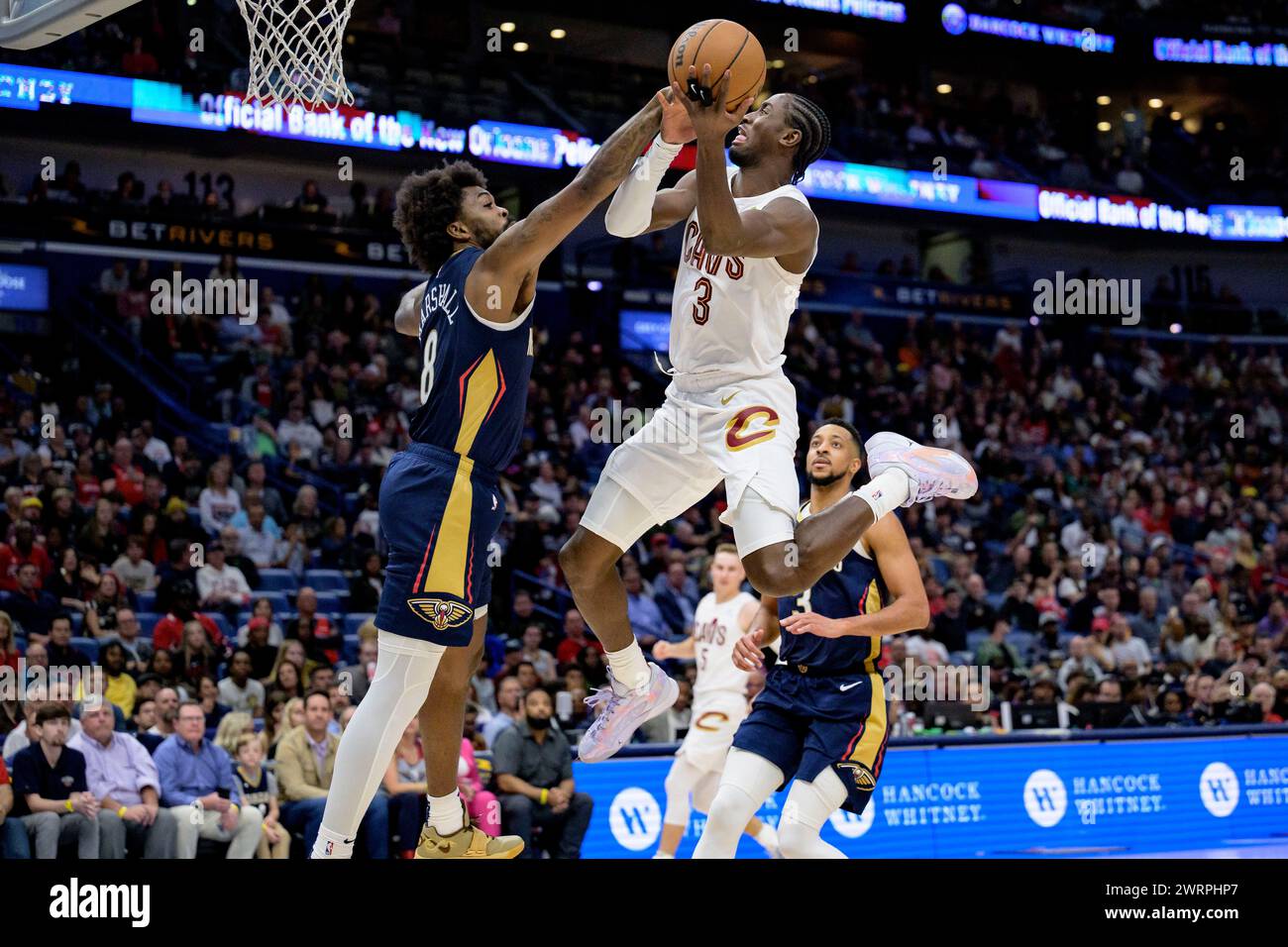 Cleveland Cavaliers guard Caris LeVert (3) shoots against New Orleans ...
