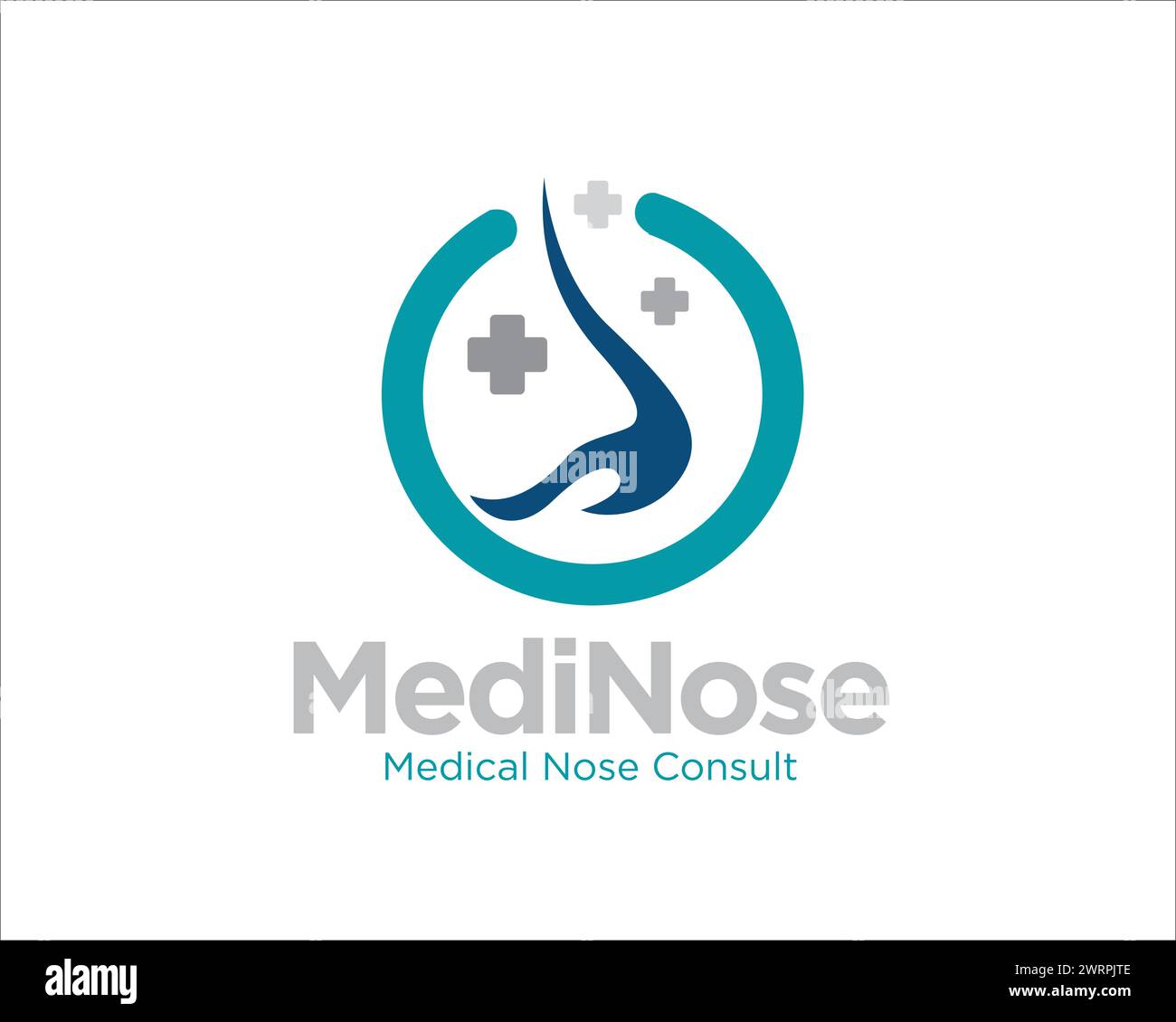 circle medical nose logo for consult and nose care Stock Vector Image ...