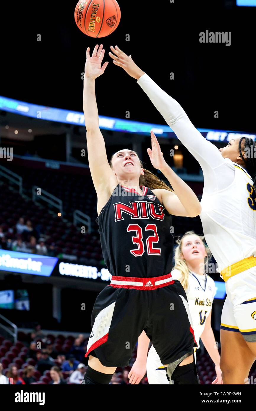 CLEVELAND, OH - MARCH 13: Northern Illinois Huskies guard Laura Nickel ...
