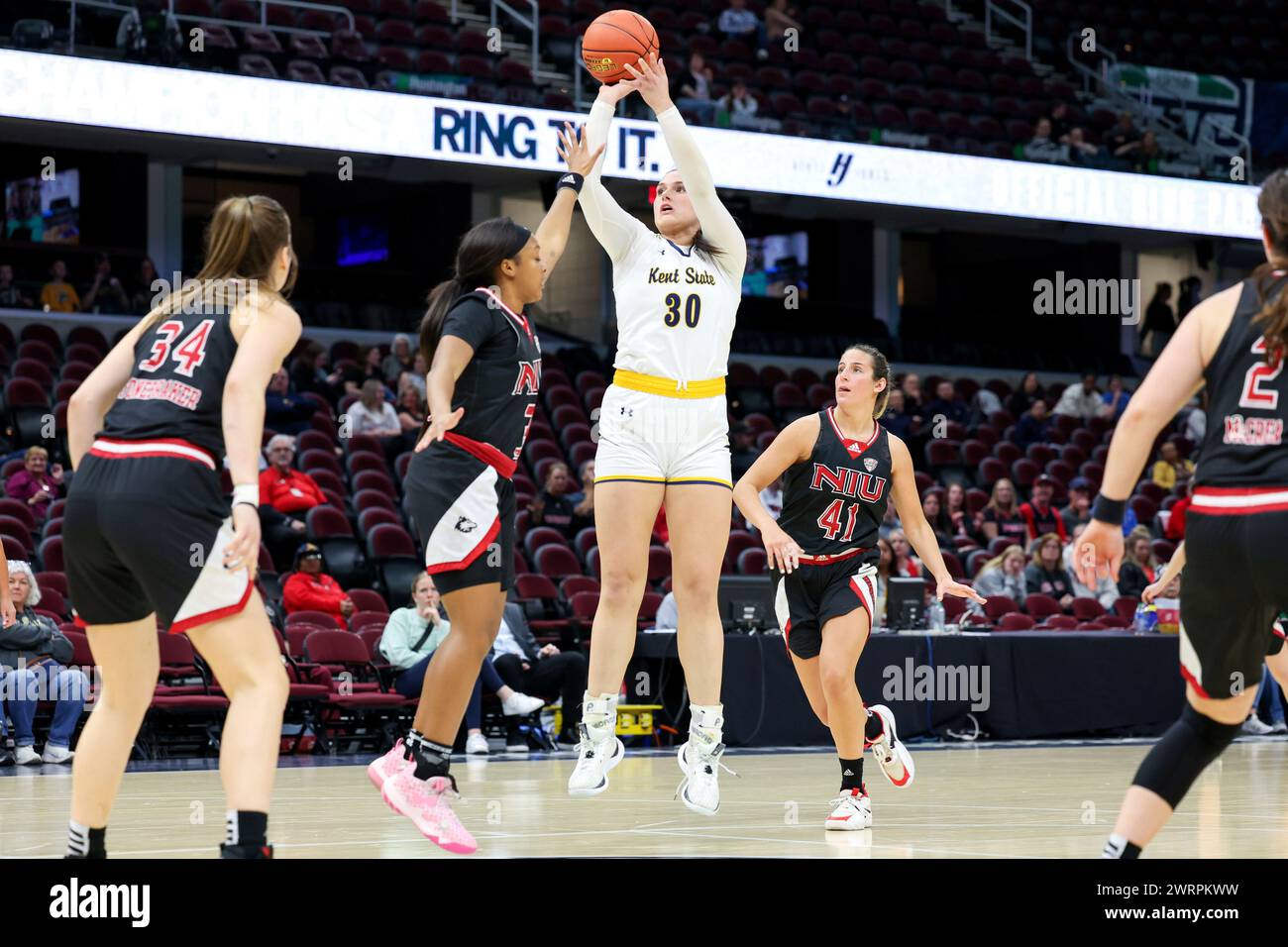 CLEVELAND, OH - MARCH 13: Kent State Golden Flashes center Mikala ...