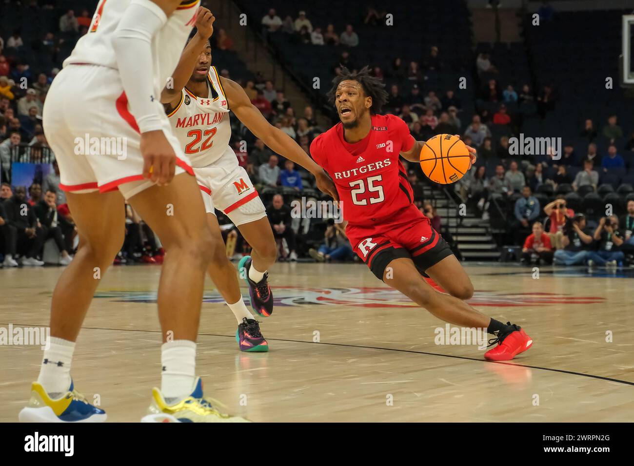 Minneapolis, Minnesota, USA. 13th Mar, 2024. Rutgers Scarlet Knights ...