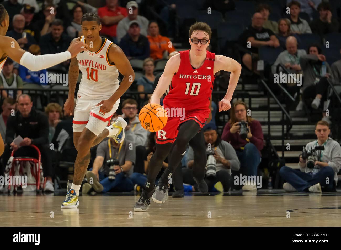 Minneapolis, Minnesota, USA. 13th Mar, 2024. Rutgers Scarlet Knights ...