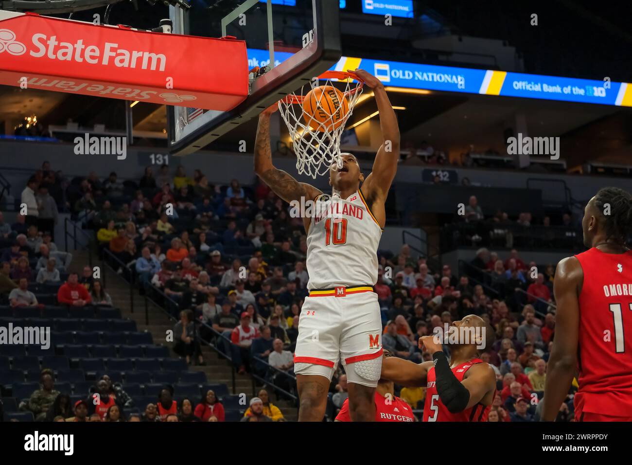 Minneapolis, Minnesota, USA. 13th Mar, 2024. Maryland Terrapins forward ...
