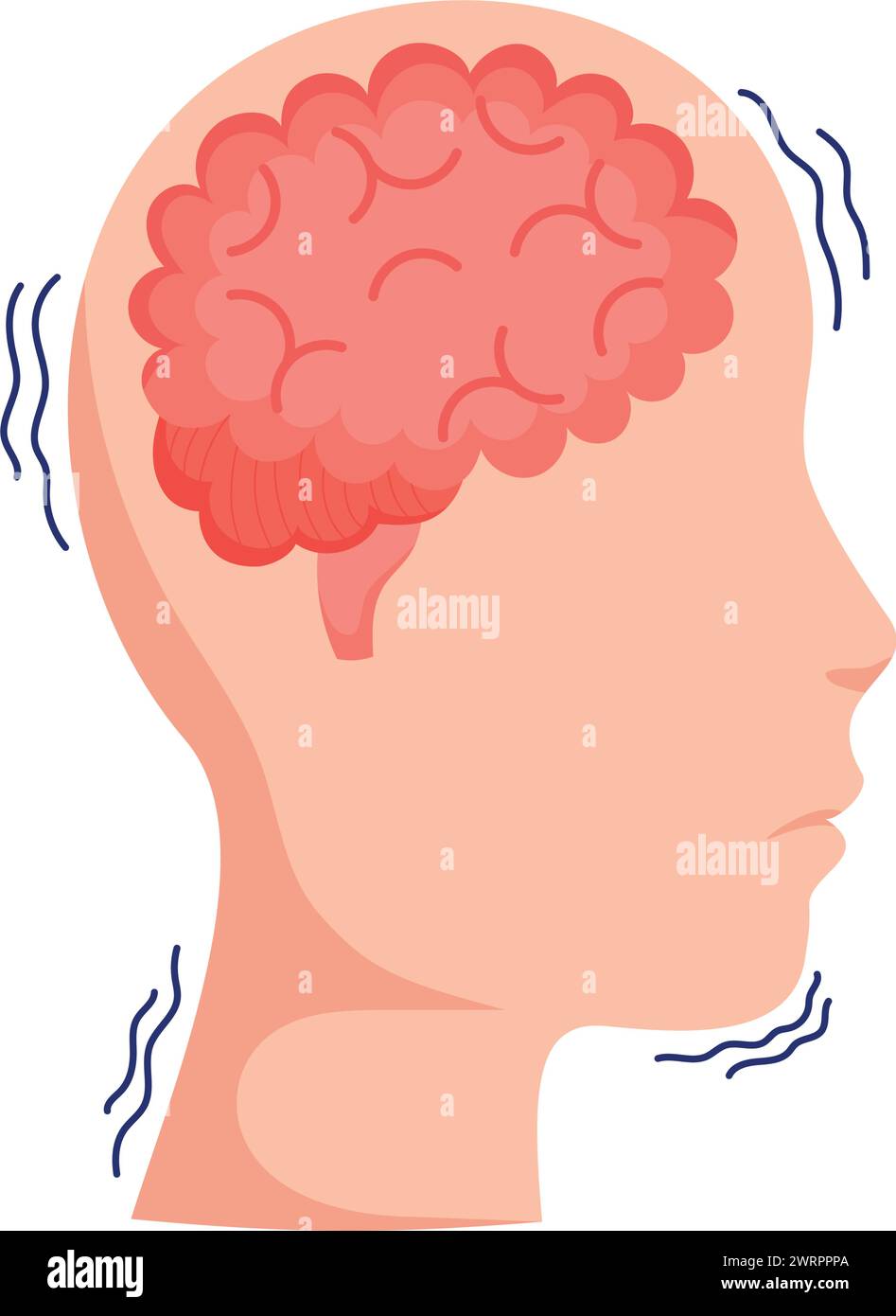 parkinson profile head shaking Stock Vector Image & Art - Alamy