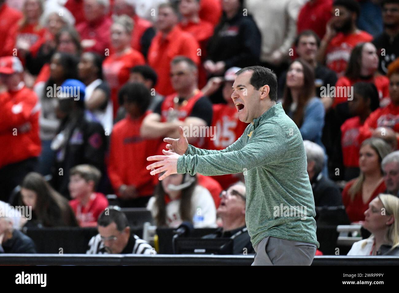 Baylor head coach Scott Drew reacts against Texas Tech during the ...