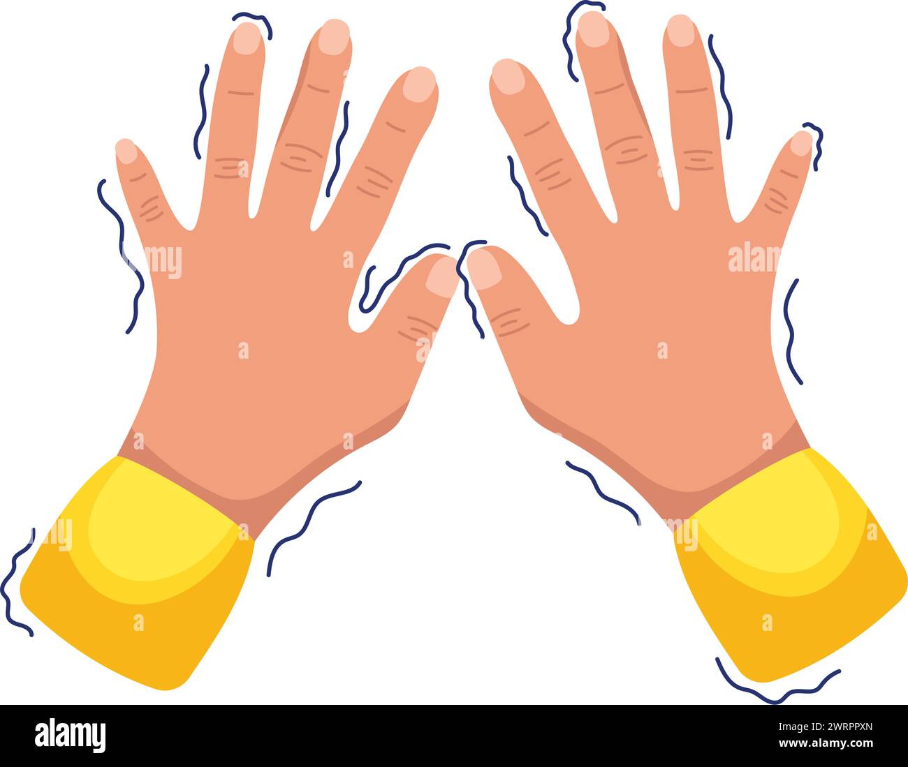 Hands shaking nervous Stock Vector Images - Alamy