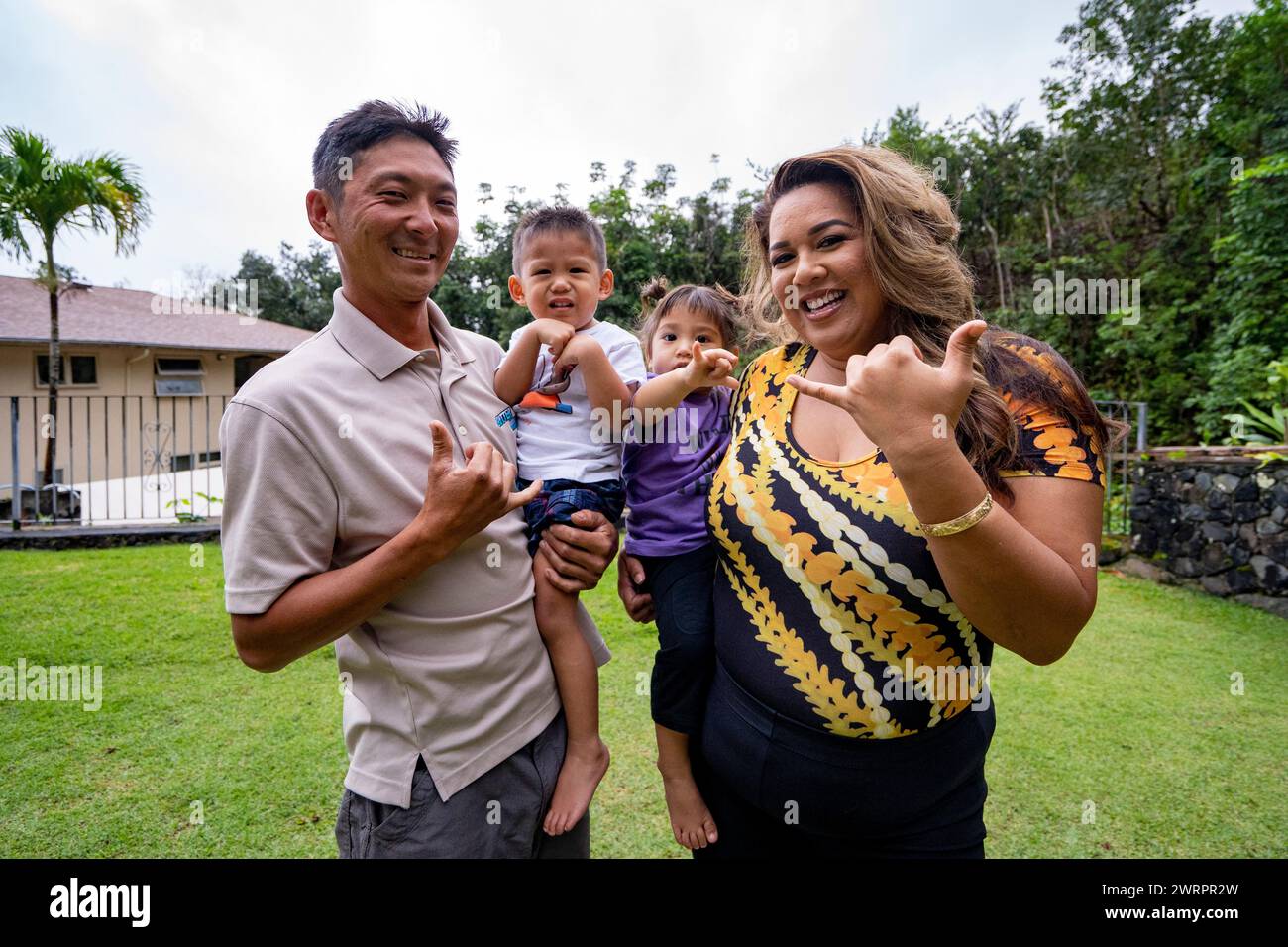 From left to right, Cody Matsuda, KihaaPi'ilani Makainai-Matsuda, Keli ...