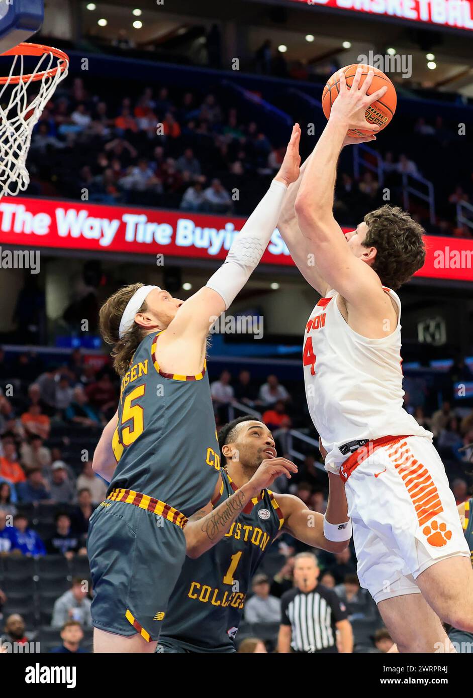 March 13, 2024: Boston College Eagles Guard (45) Mason Madsen tries to ...