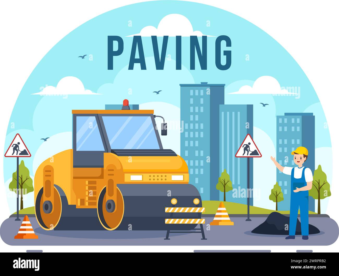 Road construction material Stock Vector Images - Alamy
