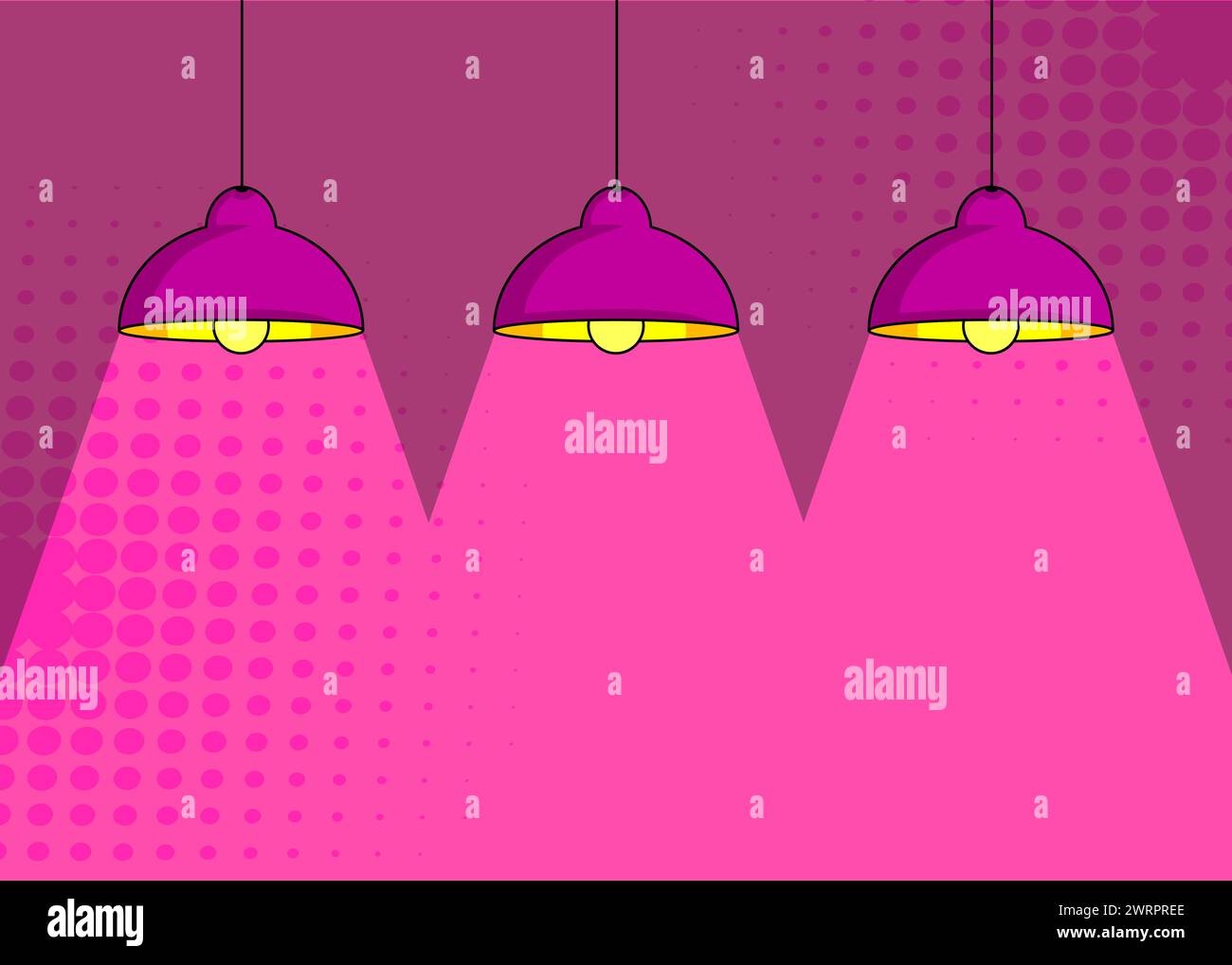 Cartoon pendant electric lamp, comic book Lighting Equipment. Retro ...