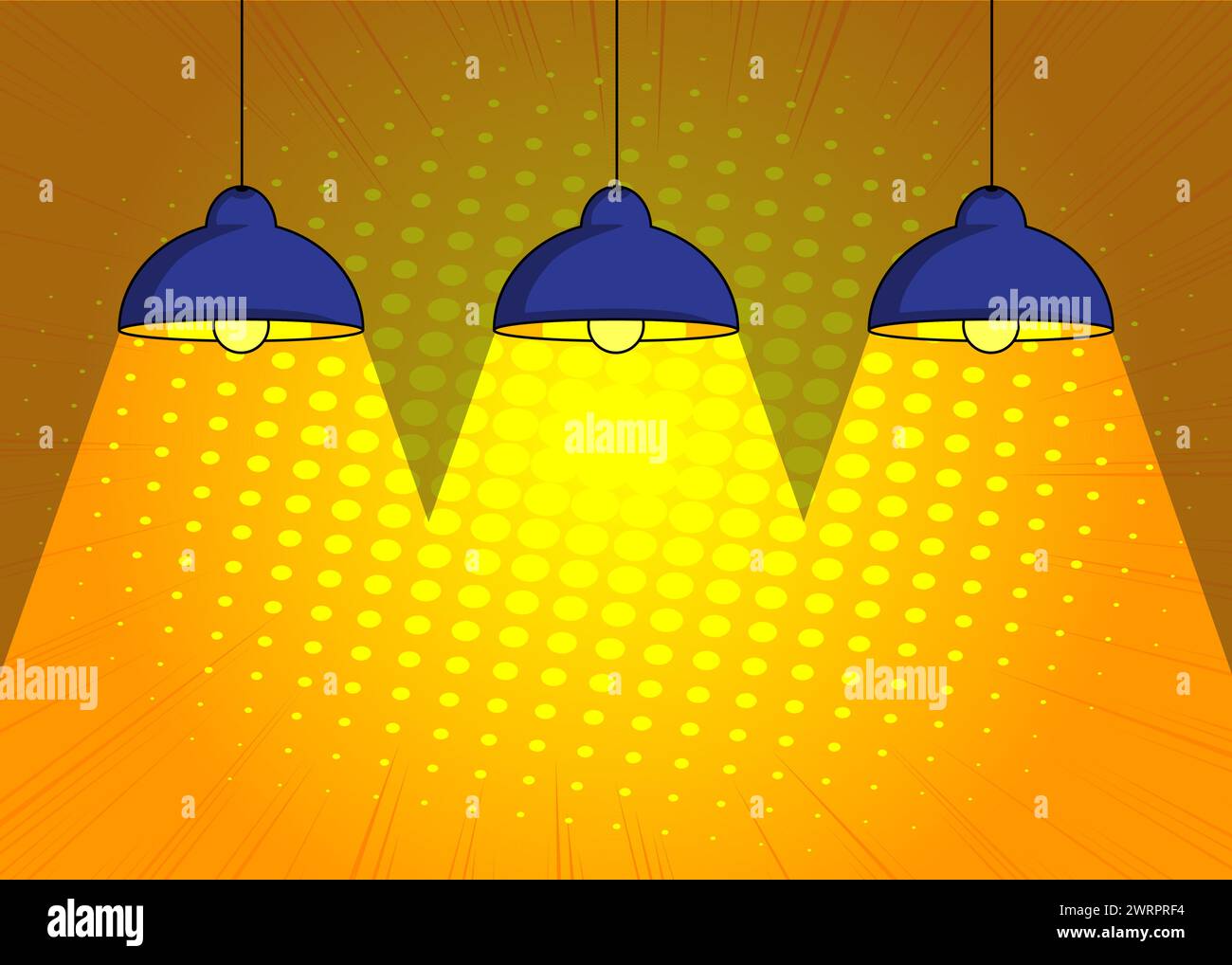 Cartoon pendant electric lamp, comic book Lighting Equipment. Retro ...