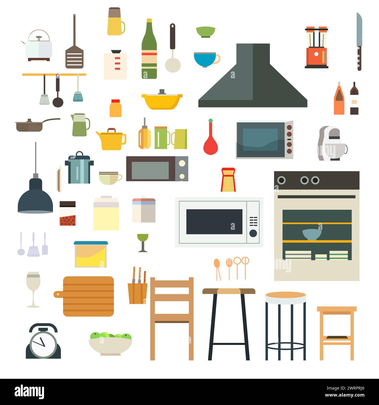 Clock food illustration hi-res stock photography and images - Alamy