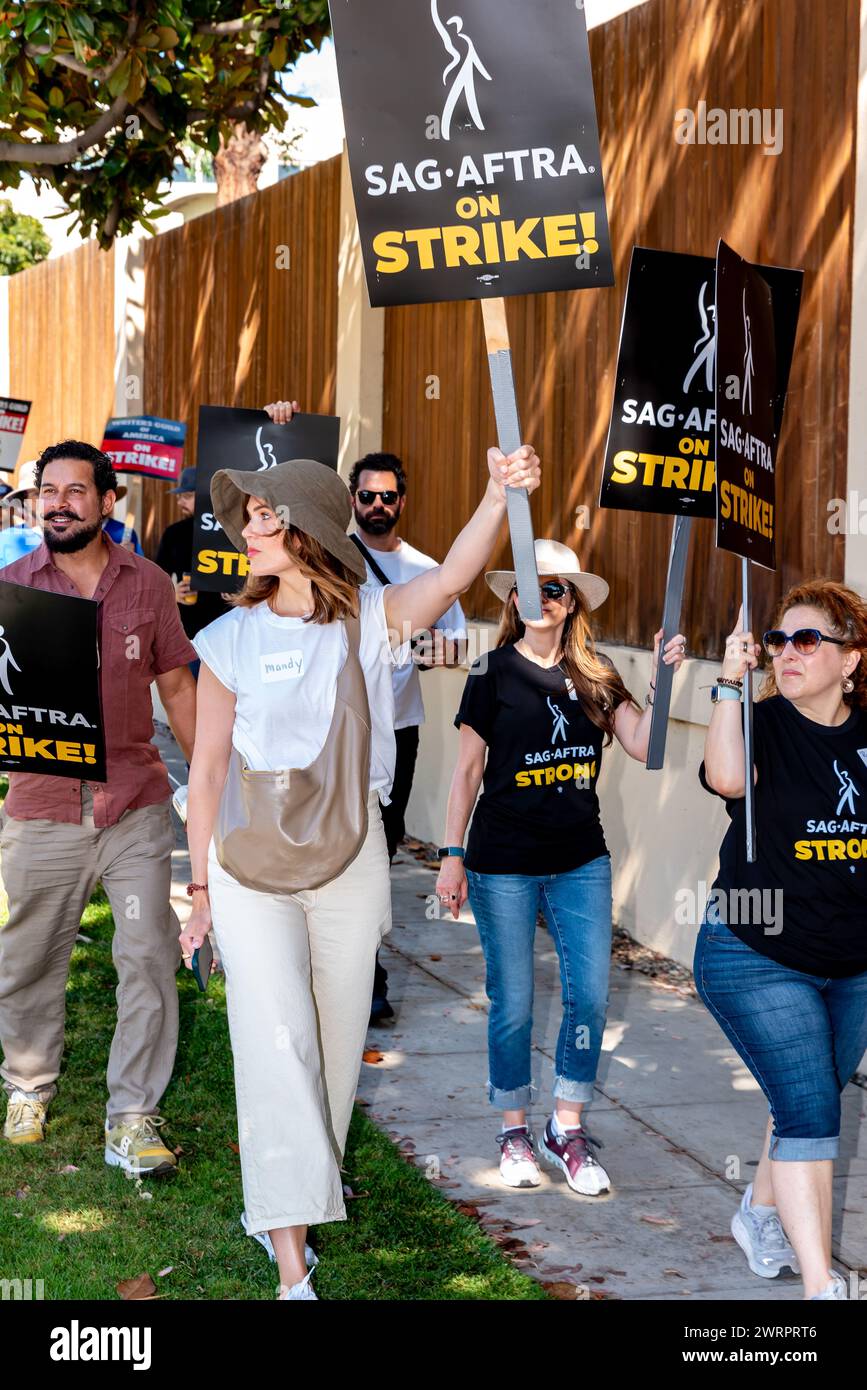 Actors & writers striking outside of Disney Studios on 7/14/2023. Mandy ...