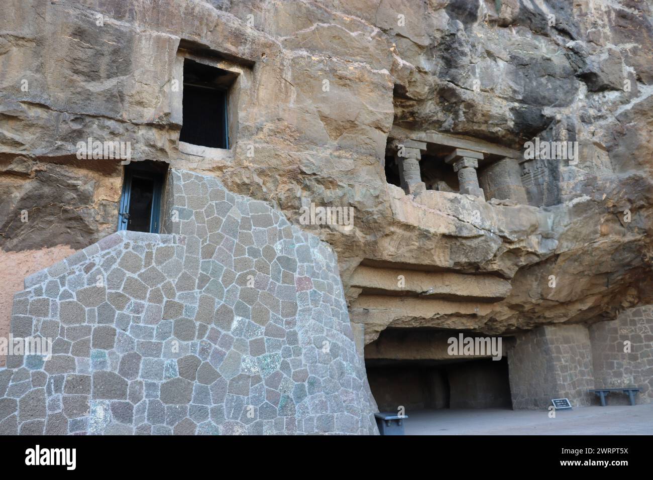 Exterior of Ajanta & Ellora caves located in Aurangabad district of ...