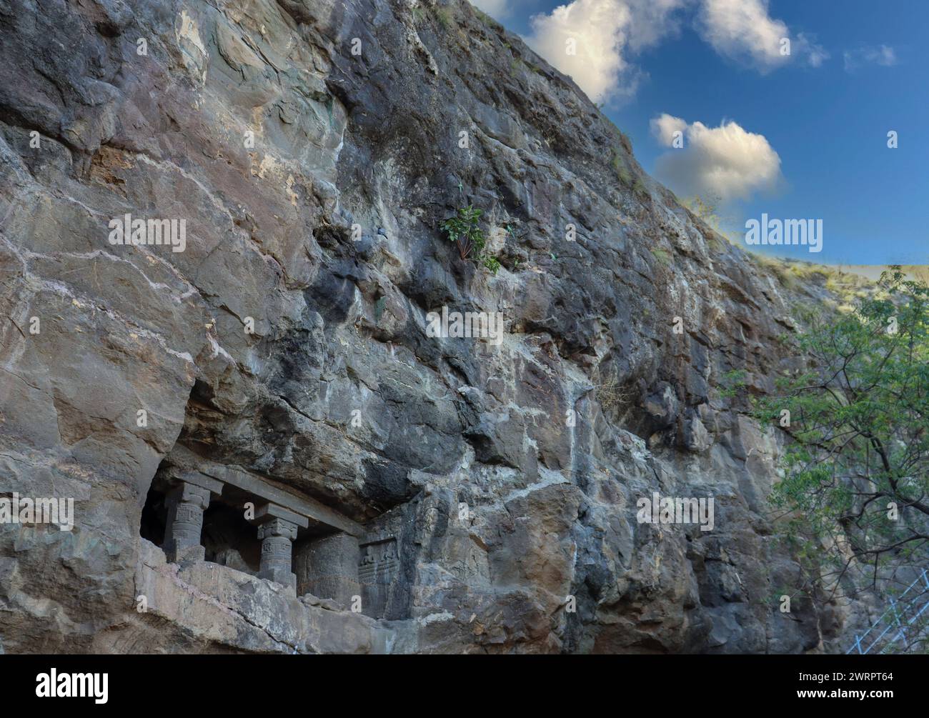 Exterior of Ajanta & Ellora caves located in Aurangabad district of ...