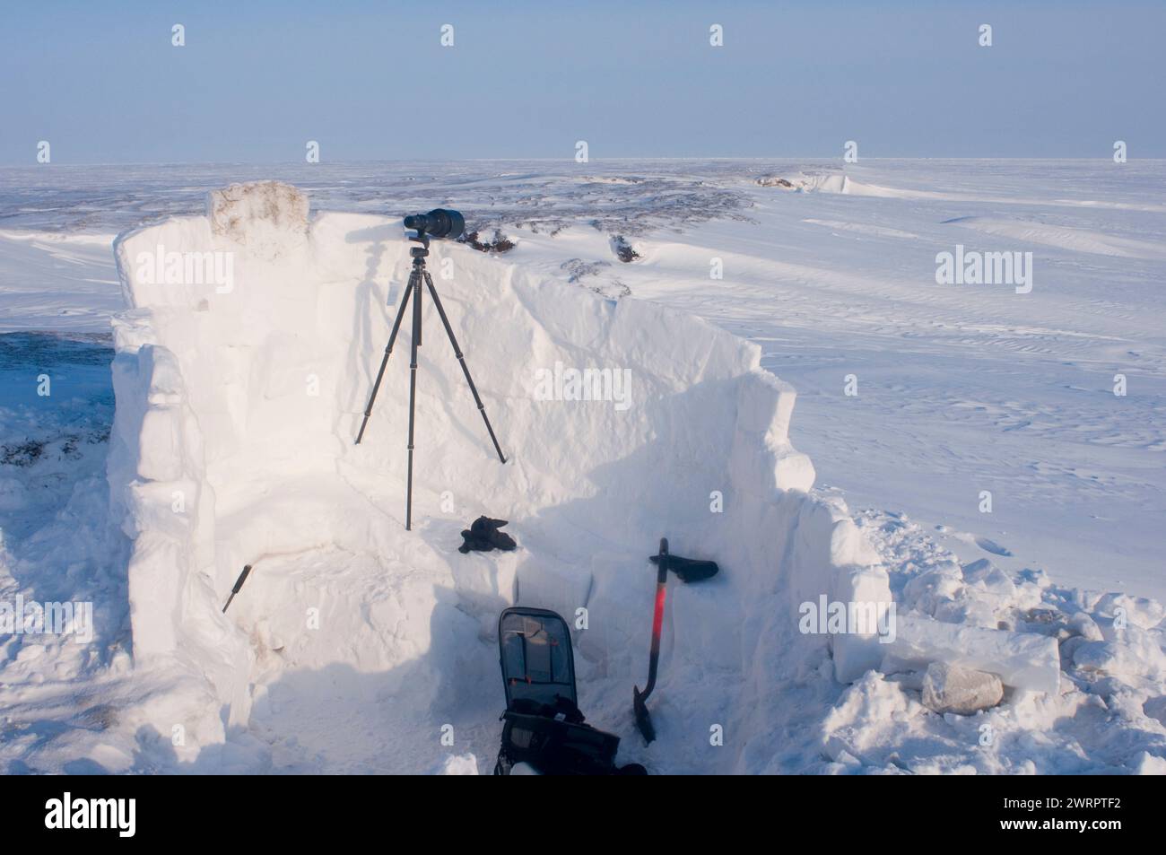 Photographer Steven Kazlowski frosty from standing in an igloo snow ...