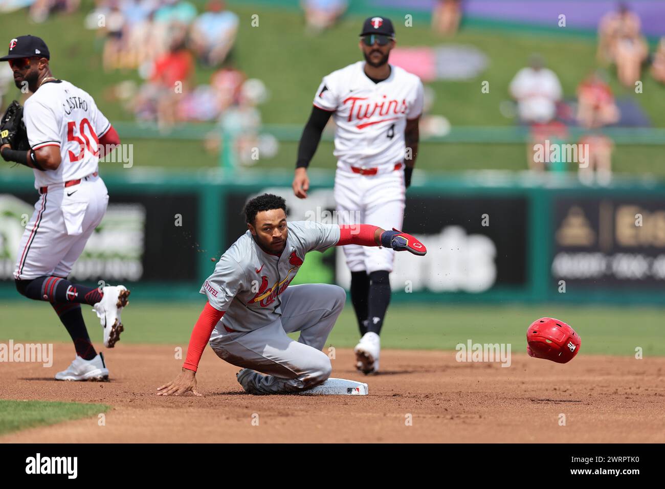 Fort Myers, FL: Minnesota Twins second baseman Willi Castro (50) gets ...