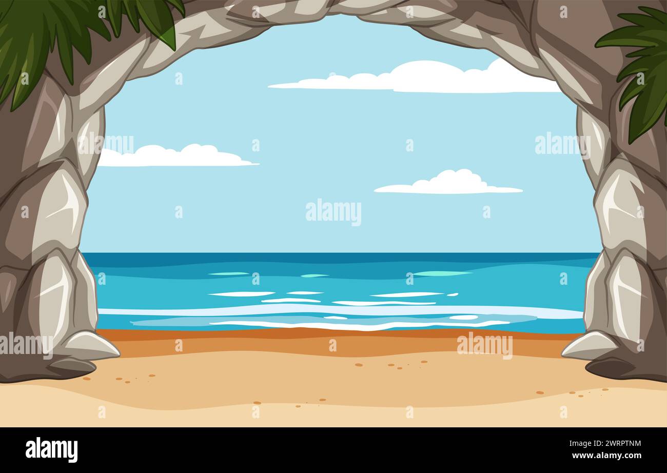 Serene shoreline Stock Vector Images - Alamy
