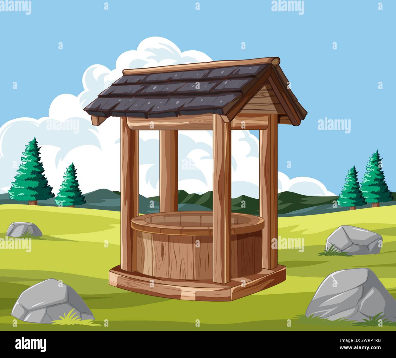 Wooden gazebo structure Stock Vector Images - Alamy