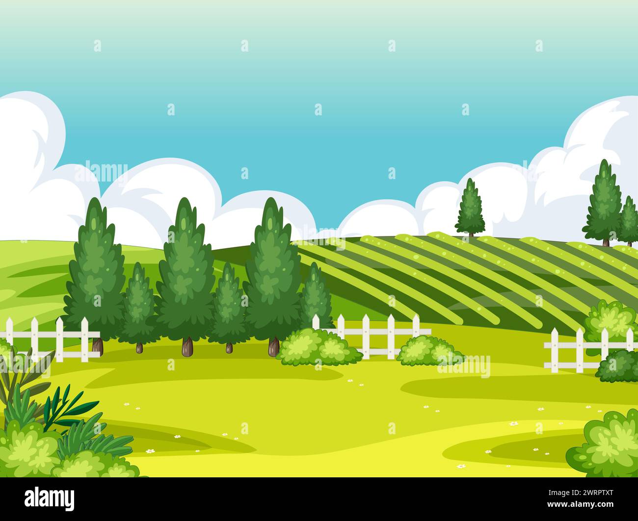 Peaceful country life Stock Vector Images - Alamy