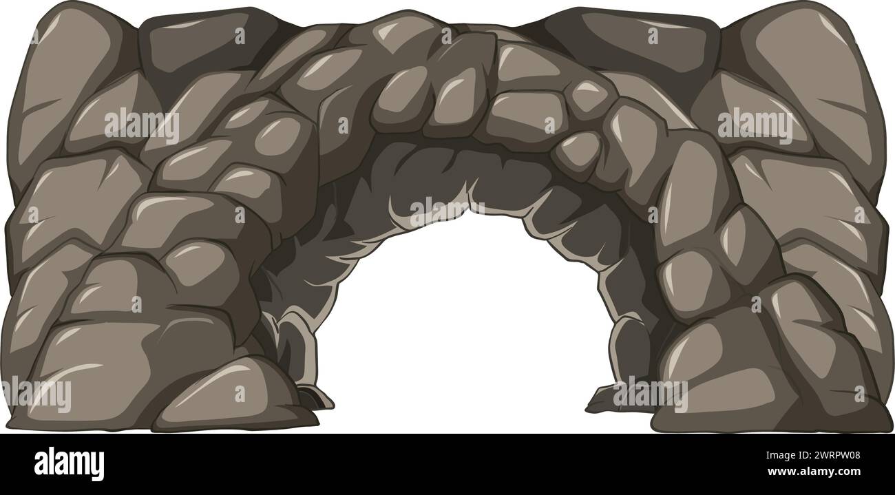 Vector graphic of a gray stone arch bridge Stock Vector Image & Art - Alamy